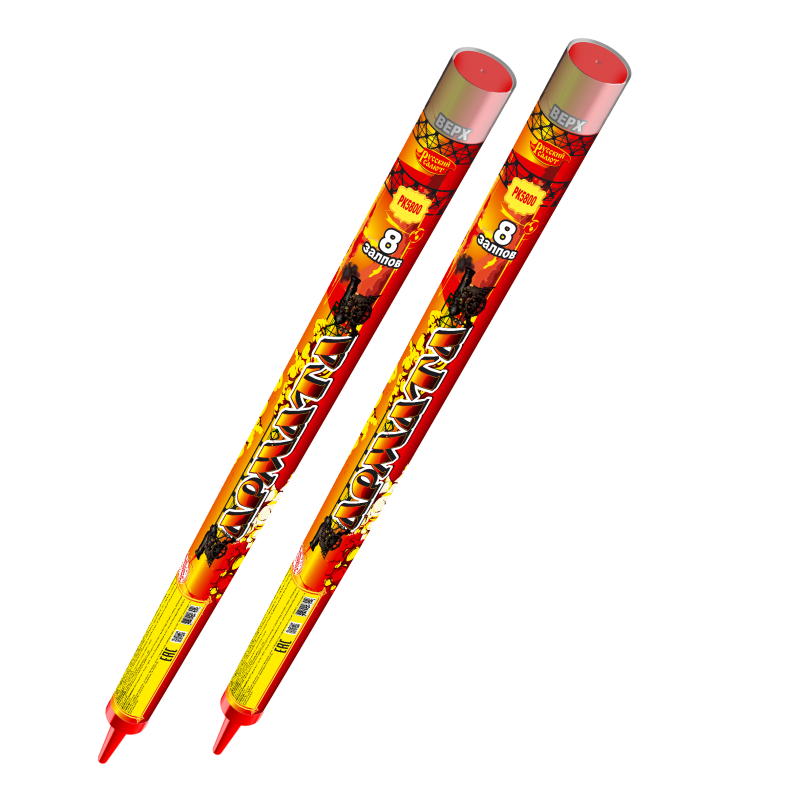 Римская свеча Армата 1,5" х 8 РК5800 Русский салют | Пиромаркет