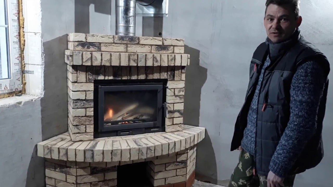 Первый розжиг камина и отзыв Эдуарда о нашей работе