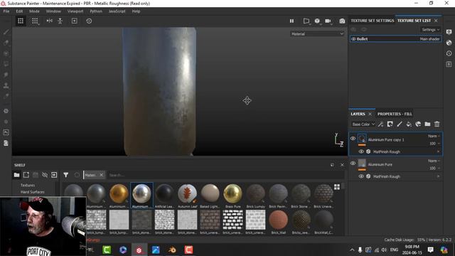 BLENDER_SUBSTANCE PAINTER_ WOLFENSTEIN INSPIRED ARTWORK_ BULLET