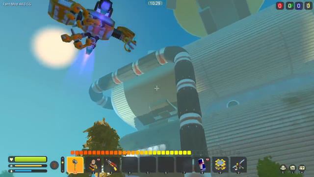 Scrap Mechanic, side protection, one blow against farmbot