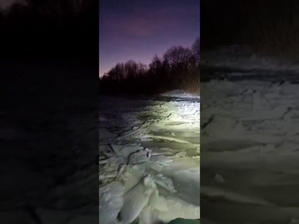 Ночью по торосам на аэролодке ТОРНАДО р.Ока