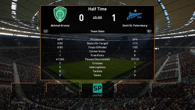 eFootball PES. Ахмат - Зенит 18 мая
