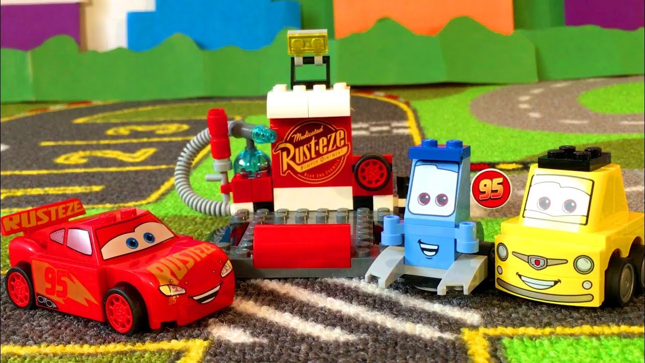 Лего Тачки Молния Маквин Пит Стоп Мультики про Машинки Lego Cars Lightning McQueen