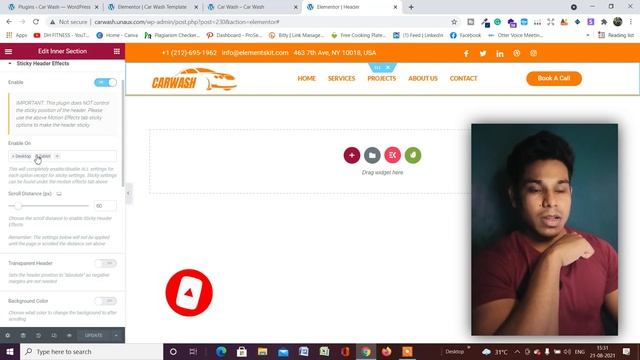 How To Create Sticky Header In WordPress Website Without Elementor Pro ...