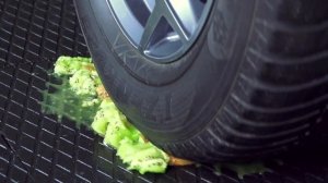 Crushing Crunchy & Soft Things by Car! EXPERIMENT: Car vs kiwi fruit