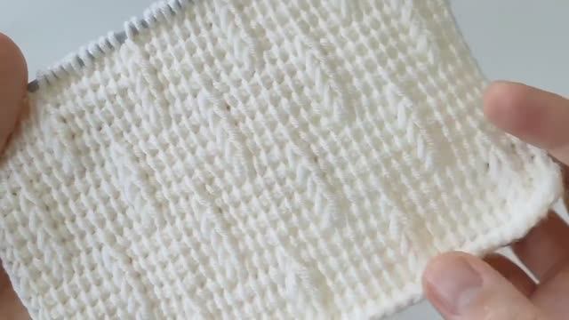 Знаменитый "КОЛОСОК" теперь крючком! Объемный тунисский узор для шапок и снудов. Лучше, чем спицами!