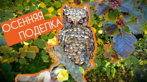 Осенняя поделка из шишек в школу (садик). Панно с цветочками и сова. Мастер-класс пошагово
