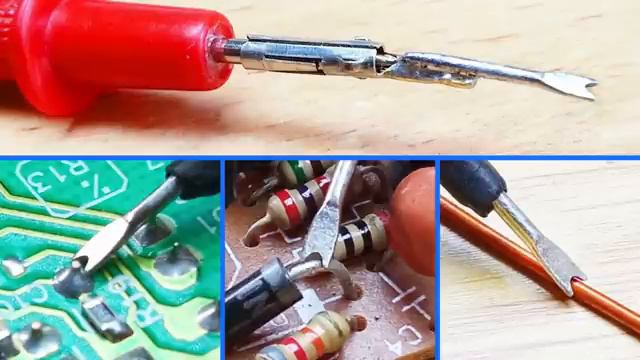 Делаем гнездо держатель для щупа мультиметра под насадку из контакта разъема ком