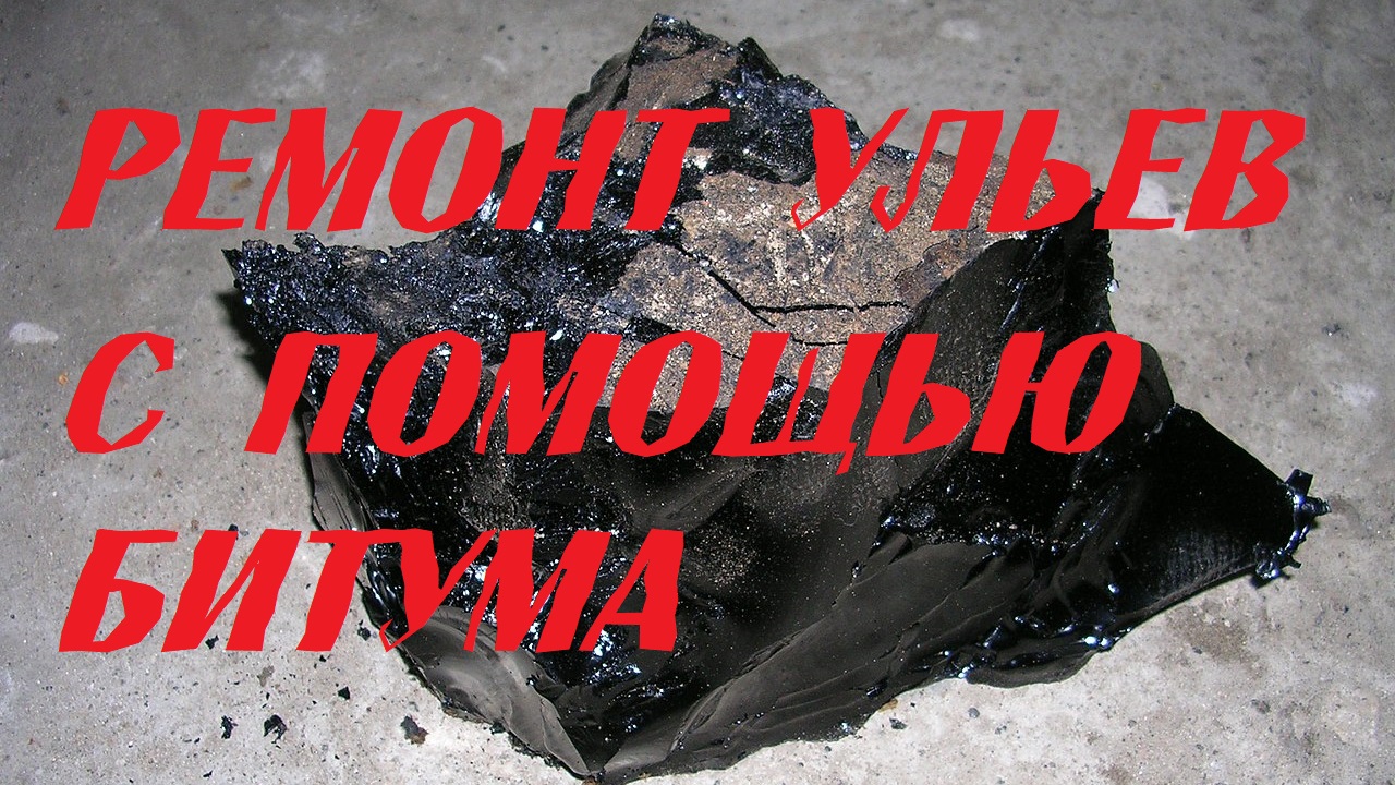 Ремонт ульев с помощью битума