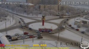ДТП. Абакан. Кольцо на Трудовой. 09.01.2018