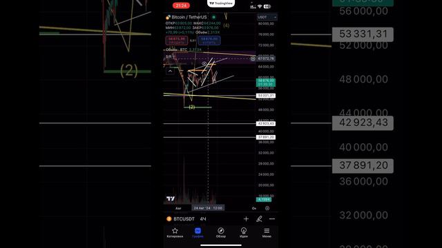 ТЕХ АНАЛИЗ #BTC ЗА 1 МИН 30.08.2024 #инвестиции #btc2024 #биткоин2024 #акции  #btcпрогноз #bitcoin