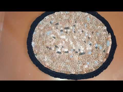 Коврик из капроновых колготок//
