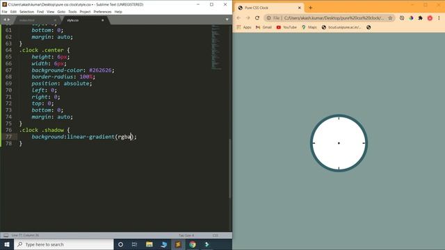Pure CSS Animation Clock | Only HTML and CSS Animation Clock Design ...