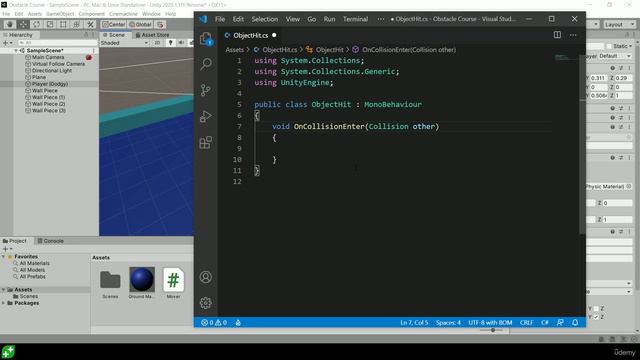 2 - 12 Using OnCollisionEnter