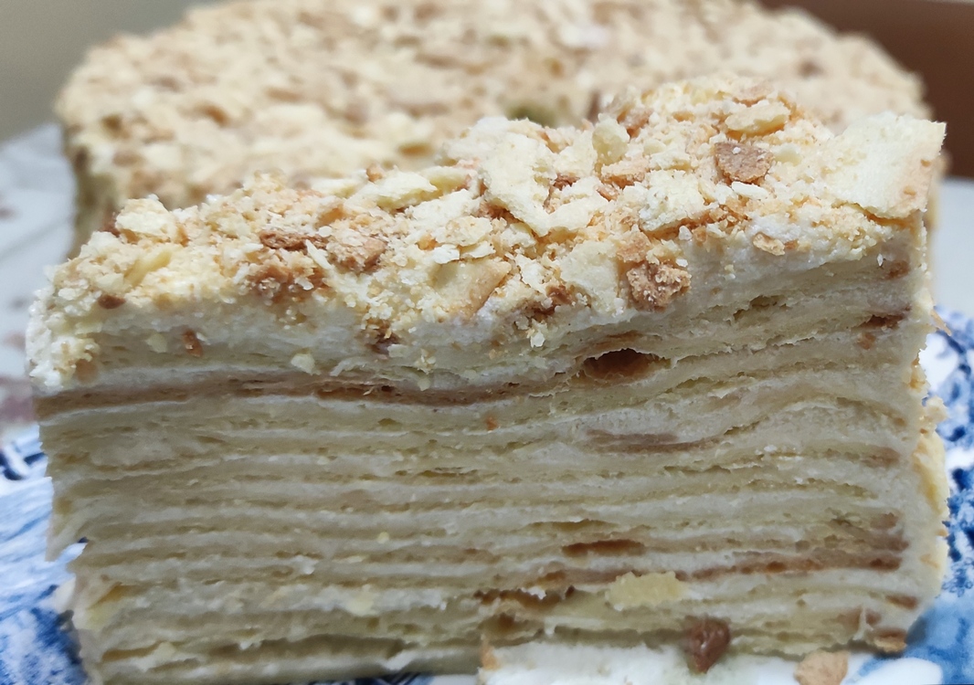 Самый вкусный торт Наполеон от папы, на день рождения сыну.