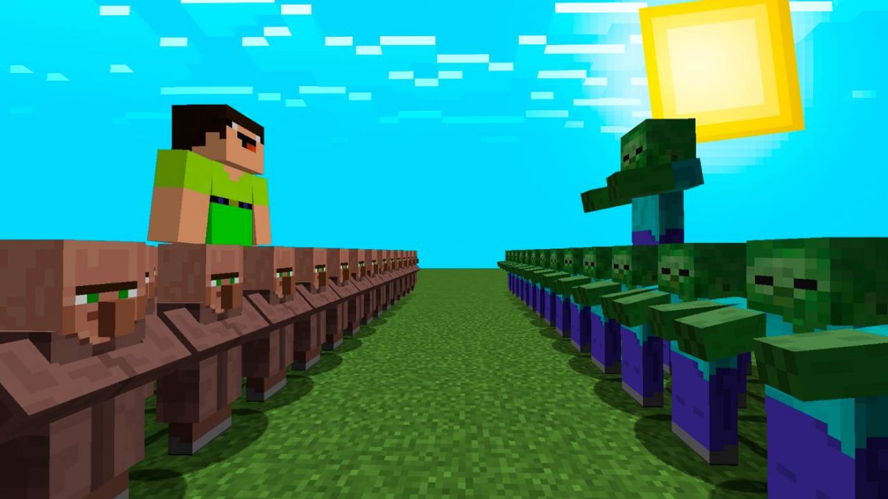 НУБ ЗАЩИЩАЕТ ДЕРЕВНЮ ОТ 1000 ЗОМБИ В МАЙНКРАФТ! Minecraft Мультик!