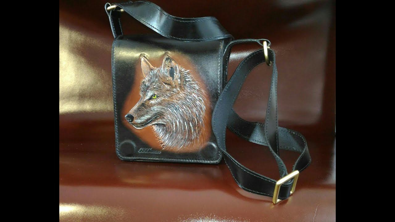 Сумка мужская. СКСтиль. Волк. Д.