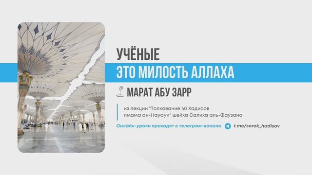 Учёные - это милость Аллаха | Марат абу Зарр