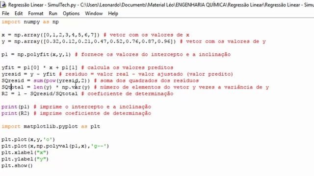 Regressão linear simples com a rotina polyfit do Python – смотреть ...