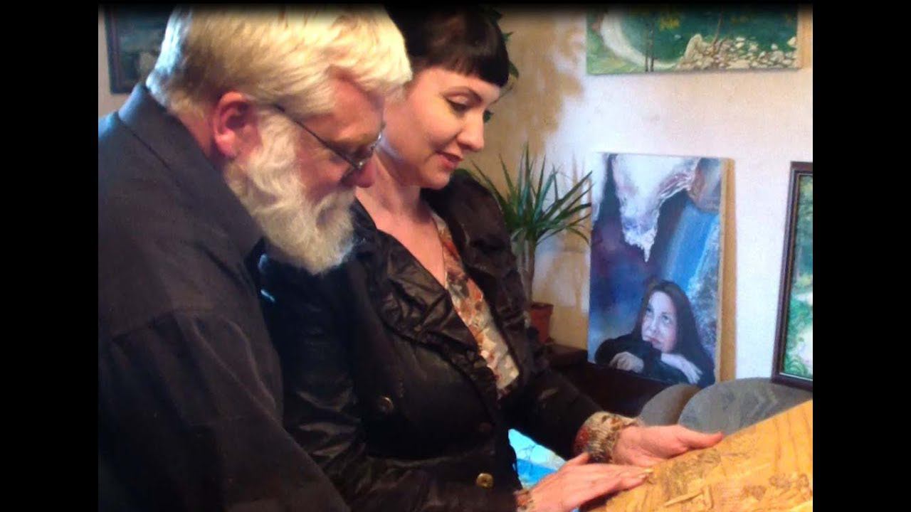 Marc Wasley и моя подруга Ольга у меня в мастерской.