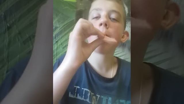 Я ем пюре с колбасой