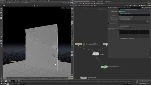 1b RBD Debris Simulation