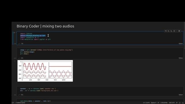 Mixing Two Audio Files in Python | Simulating Background Environment for AI | 2023 – смотреть ...