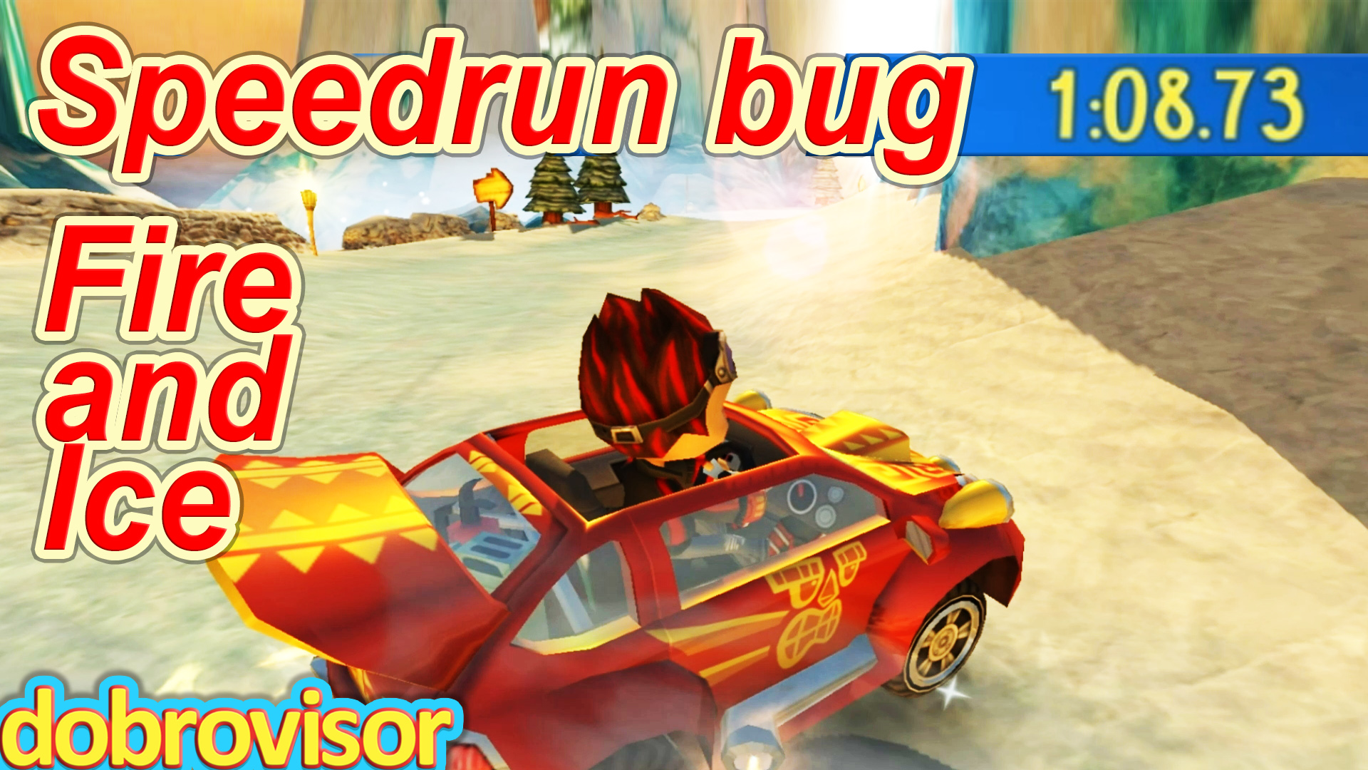 Beach Buggy Racing Glitch Speedrun Fire and Ice 1.08.73