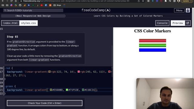 freeCodeCamp - Learn CSS by Building a Set of Colored Markers (61-70 ...
