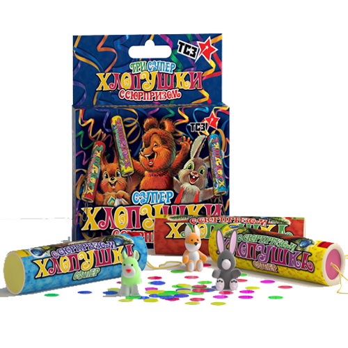 Хлопушка Супер с сюрпризом ТР107 ТСЗ | Пиромаркет