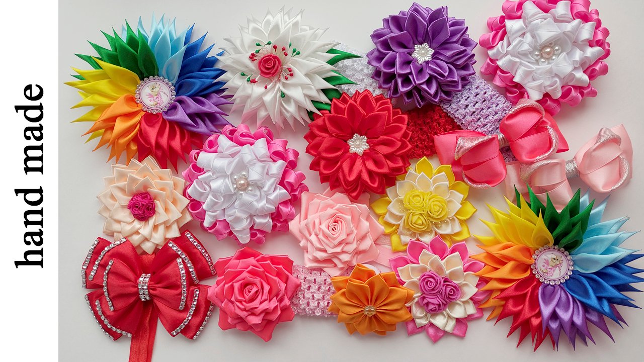 Банты из атласной ленты. ИДЕИ для ВДОХНОВЕНИЯ. Satin ribbon bows Tutorialhair