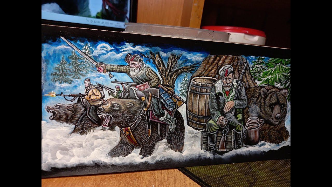 Кошелёк мужской. Изделия из кожи. СКСтиль.Видео по созданию: Партизаны и медведи. Кто такие русские?