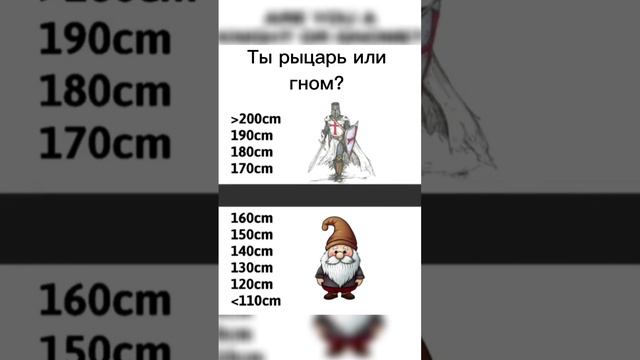Рыцарь или гном #shorts