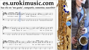 Como Tocar Saxofon tenor Sia Elastic Heart Parte#2 Clases Notas Musicales Tutorial Tablatura
