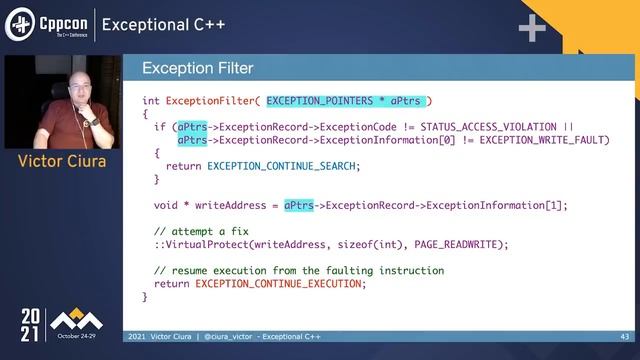 Exceptional C++ - Victor Ciura - CppCon 2021