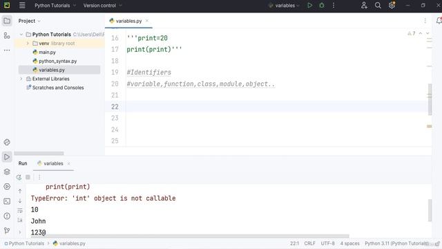 Day 4 - 04 - Identifiers and Variables Creation Rules for Naming Assignment and Output