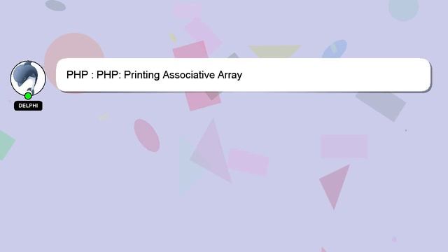 PHP : PHP: Printing Associative Array – смотреть онлайн видео от PHP AWS в хорошем качестве и ...