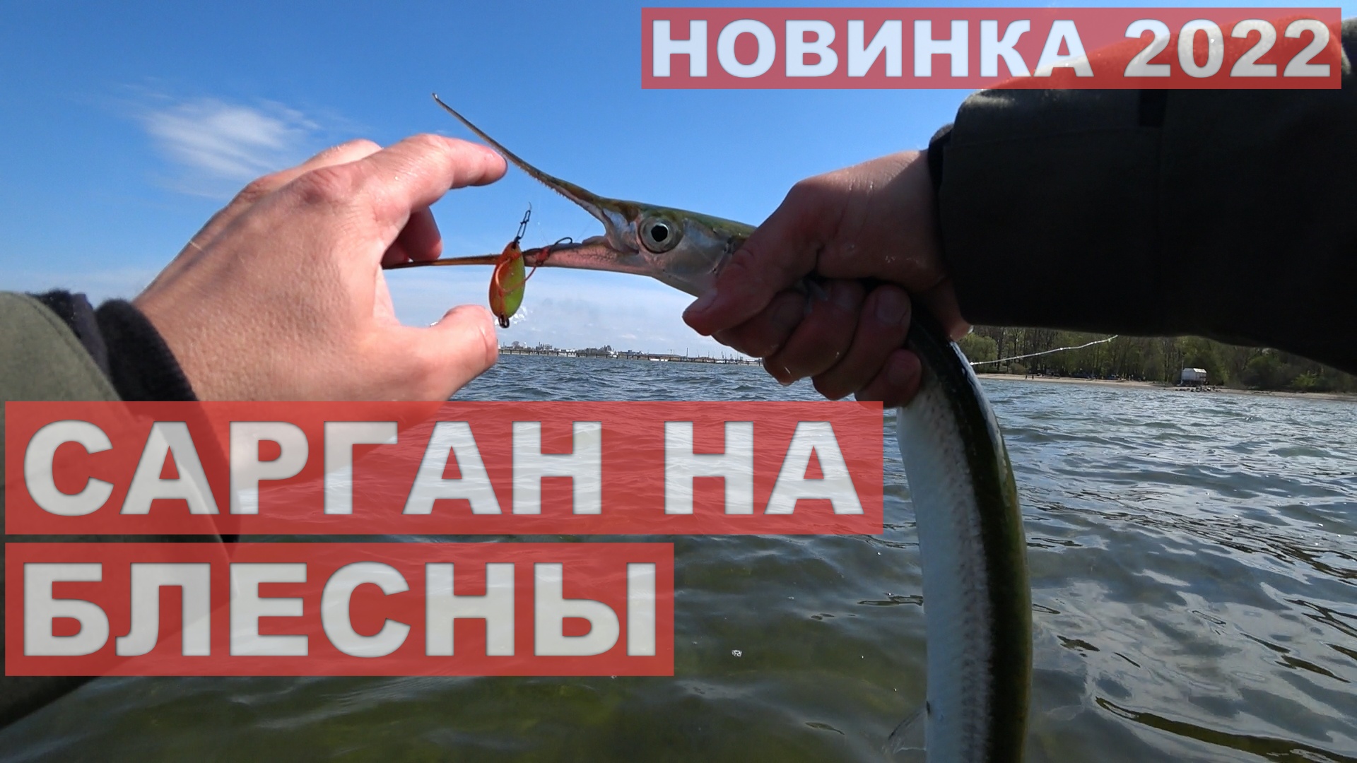 Рыбалка ! Огромный САРГАН на САМОДЕЛЬНЫЕ блесны! Обзор на блесны.