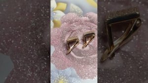 Серьги в позолоте с фианитами