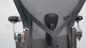 321 - Herman Miller Aeron Graphite - Polished Aluminum