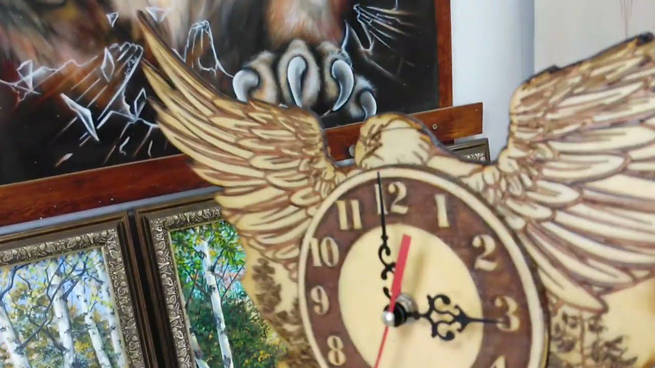 Часы - Орел. Техника выжигания на ЧПУ.