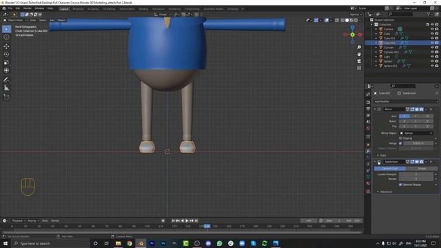 04 - Details Part 2 - Blender 3D Full 3D Character Easy Workflow