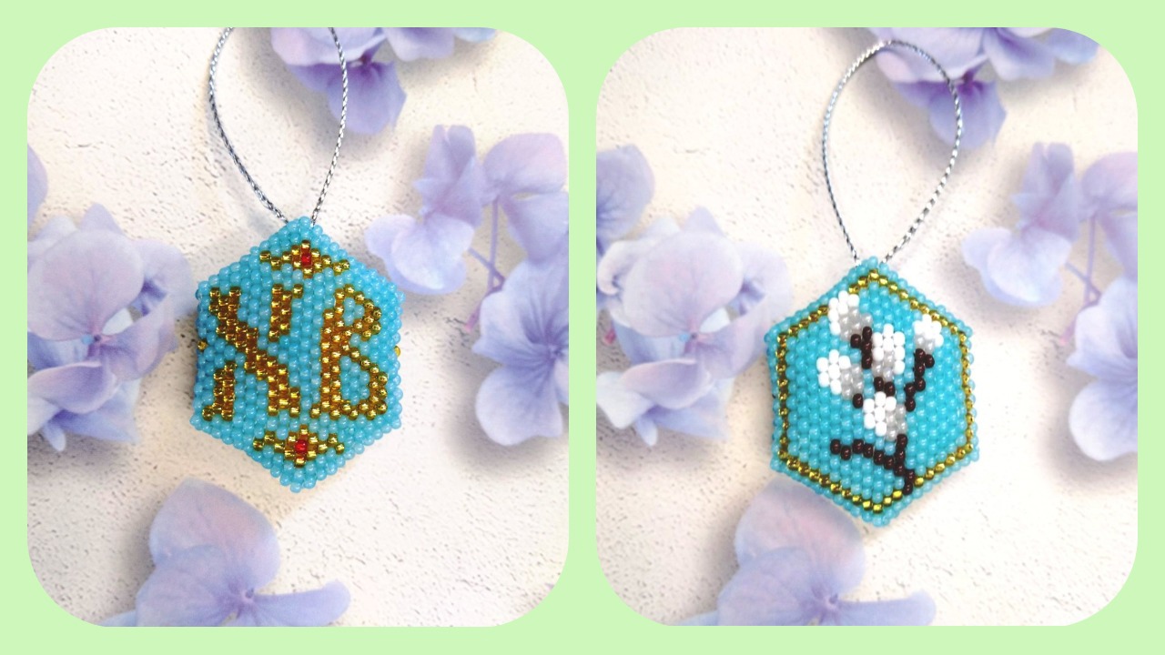 Мастер-класс "Пасхальное украшение". Кирпичное плетение. Часть 1-2.