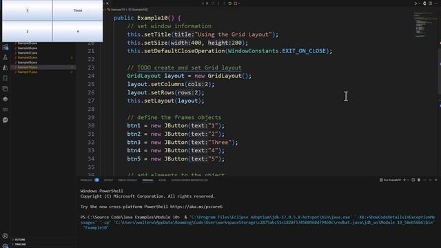 Java Practice Examples - Module 10-10 The Grid Layout System – смотреть ...