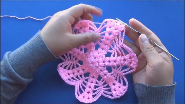 ПОШАГОВАЯ ВЯЗАНАЯ КРЮЧКОМ САЛФЕТКА  ВИДЕОУРОК