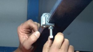 Stamped Steel Reversible Beam Clamp With 3/4" Jaw Opening and 3/8-16 Threaded Holes: JFCS-3816