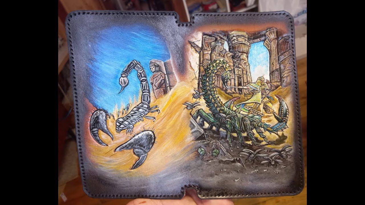 Портмоне мужское. Изделия из кожи. СКСтиль. Музыкальное видео по созданию портмоне: Пески времени.