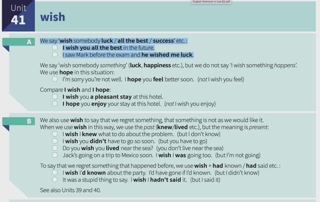 41. Wish