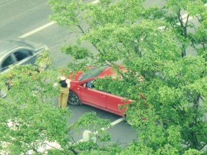 26.07.2018, ДТП ул.Будапештская 48 (въезд во двор)