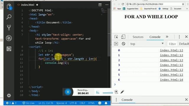 #10 - FOR , WHILE AND DO WHILE LOOP IN JAVASCRIPT | JAVASCRIPT IN HINDI ...